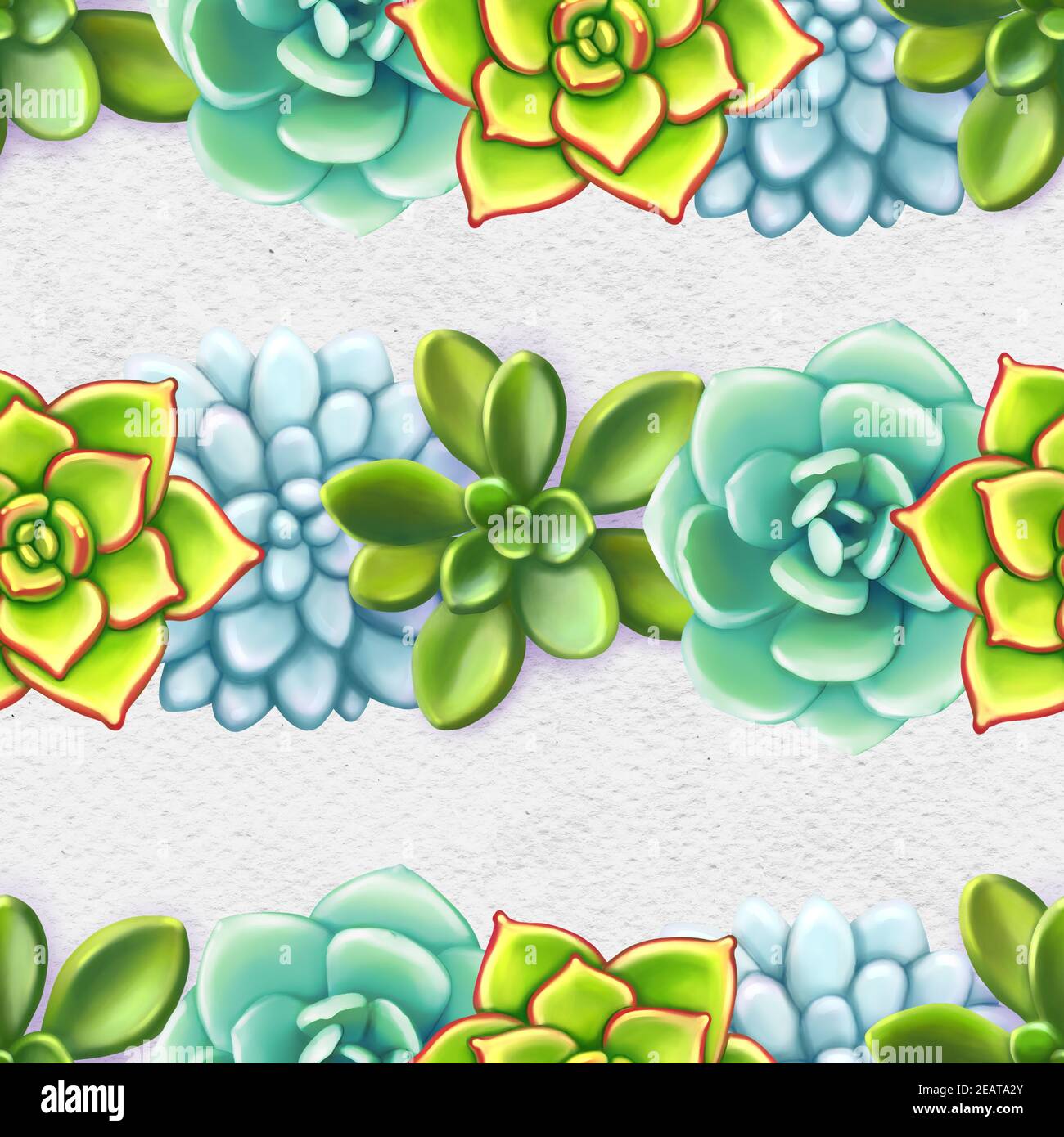 Seamless pattern with succulents. Beautiful floral print Stock Photo ...