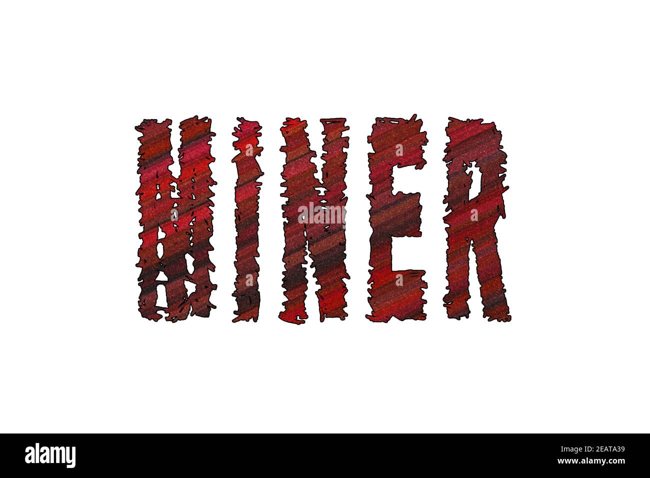 Miner word, Banner, Poster and Sticker, with clipping path Stock Photo ...