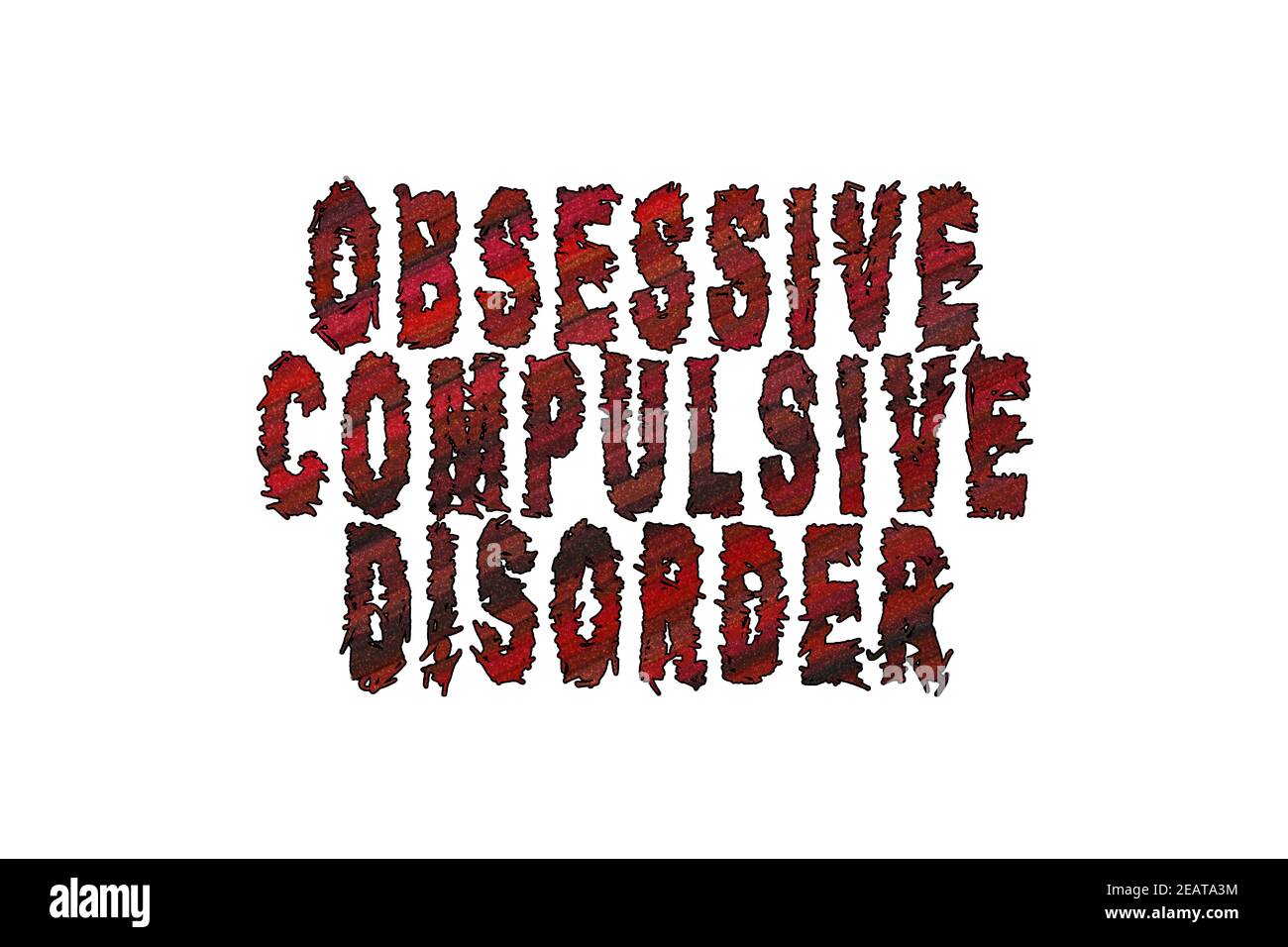 Obsessive compulsive disorder OCD, Banner, Poster and Sticker, with ...
