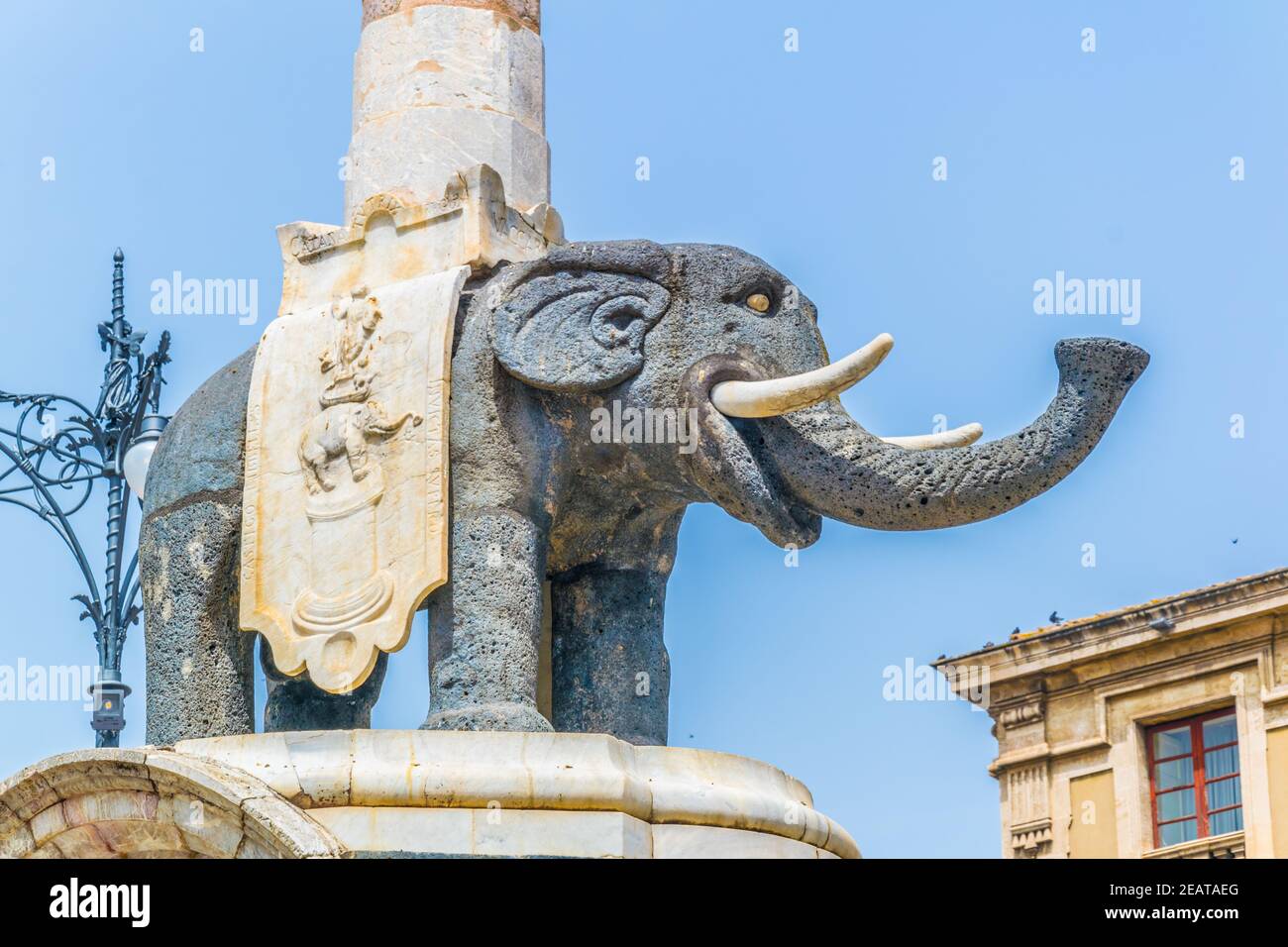 Elephant fountain in Catania, Sicily, Italy Stock Photo - Alamy