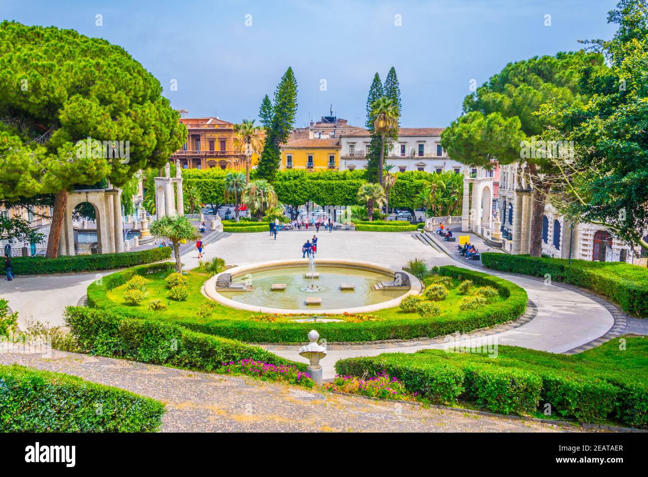 Bellini garden park in Catania, Sicily, Italy Stock Photo - Alamy
