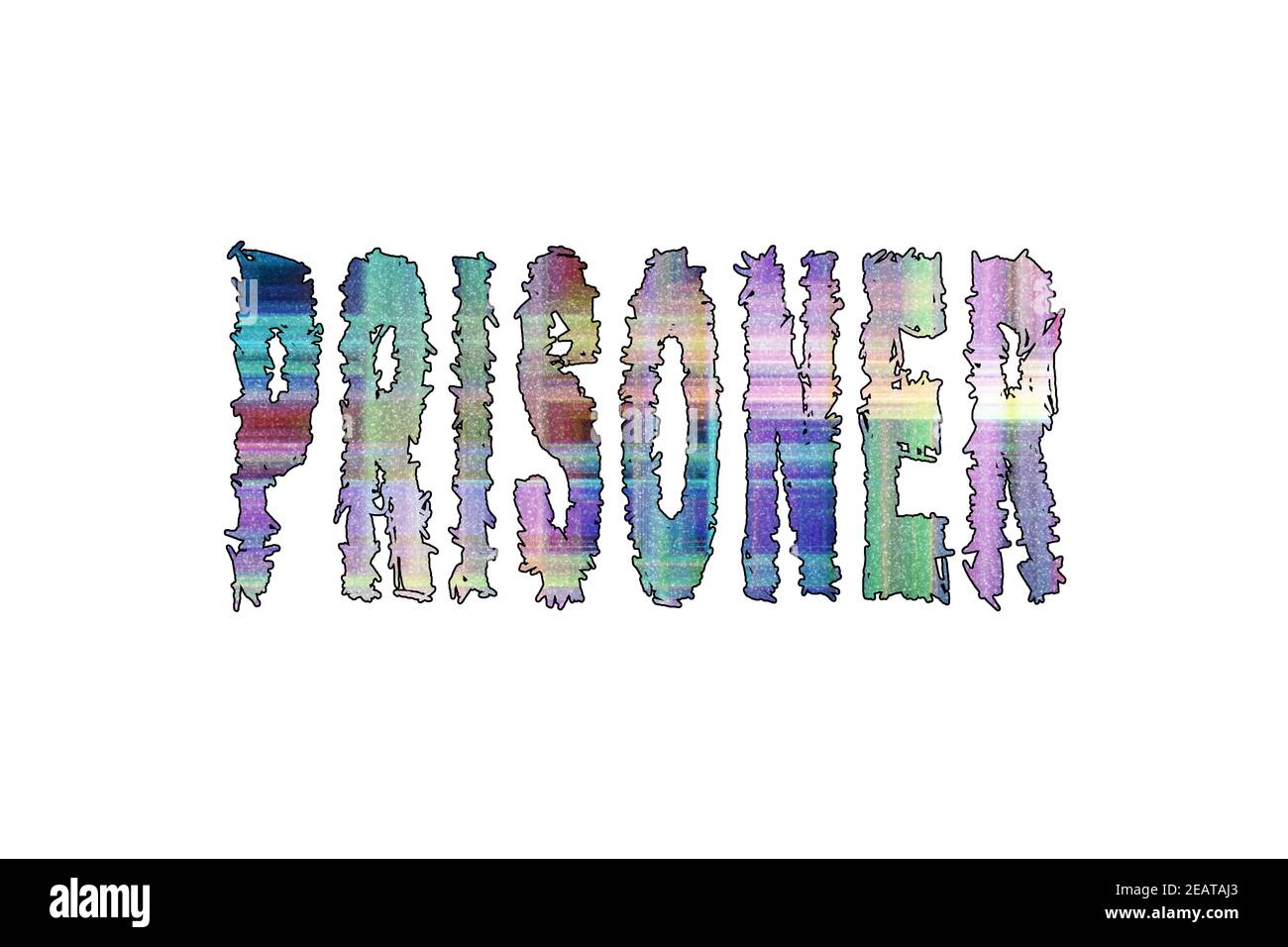 Prisoner word, Banner, Poster and Sticker, with clipping path Stock ...