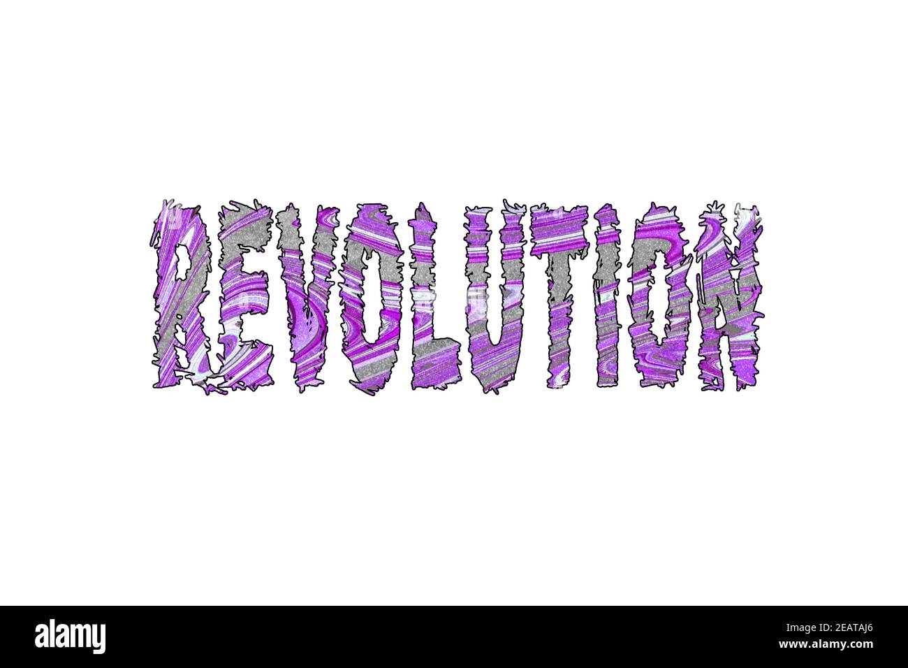 Revolution word, Banner, Poster and Sticker, with clipping path Stock ...