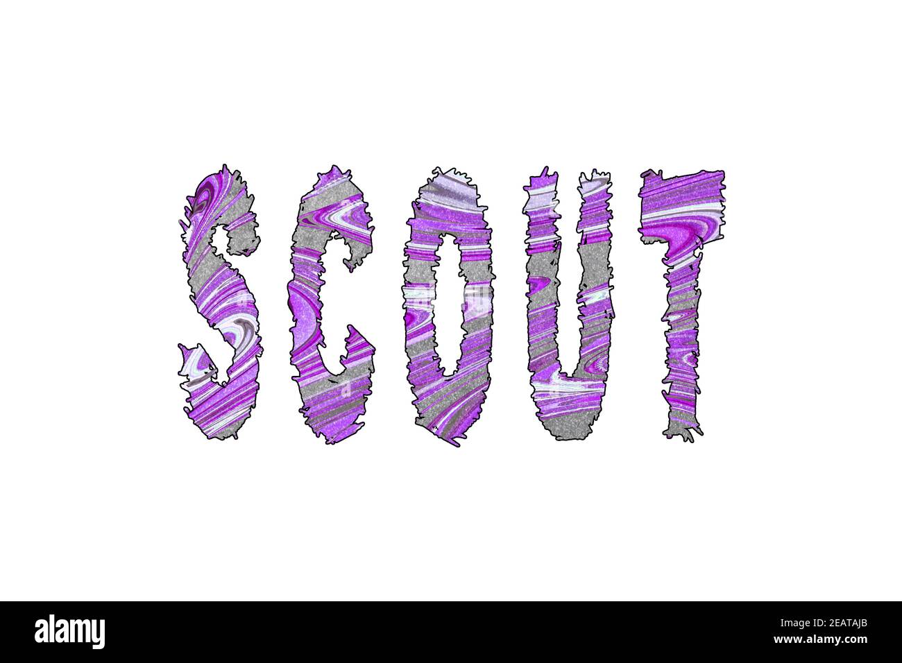 Scout Word, Banner, Poster and Sticker, with clipping path Stock Photo ...
