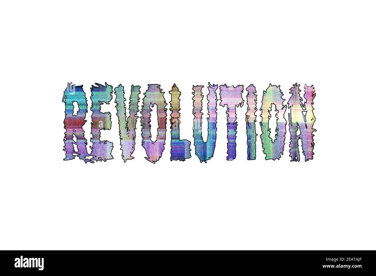 Revolution word, Banner, Poster and Sticker, with clipping path Stock ...