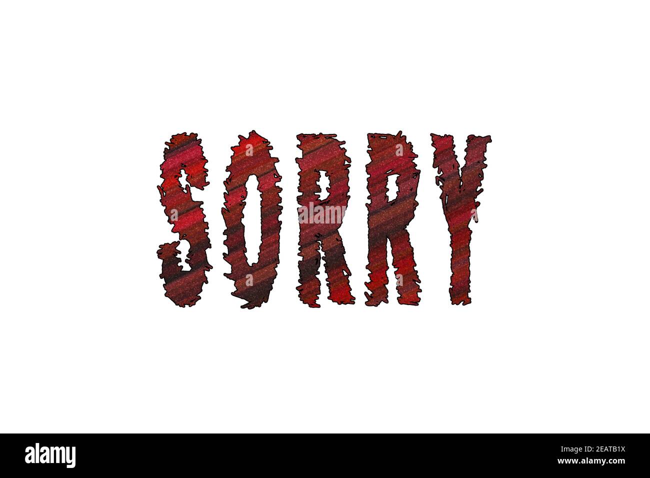 Sorry word, Banner, Poster and Sticker, with clipping path Stock Photo ...