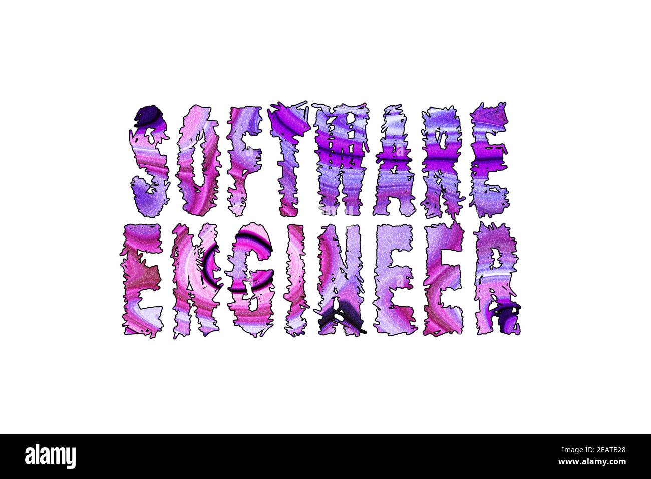 Software Engineer, Banner, Poster and Sticker, with clipping path Stock ...