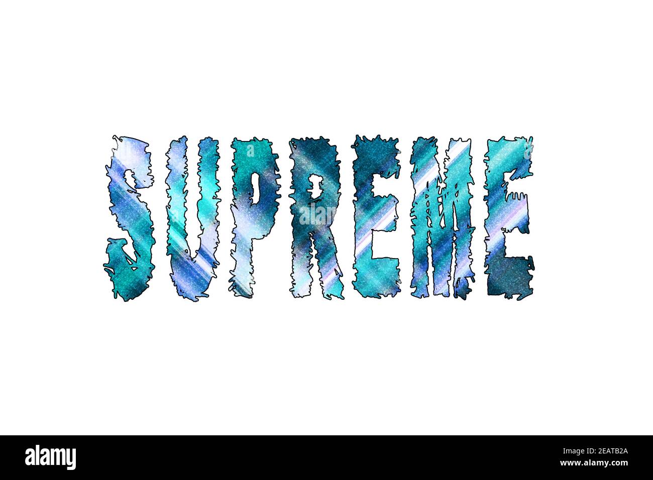 Supreme text, Banner, Poster and Sticker, with clipping path Stock ...