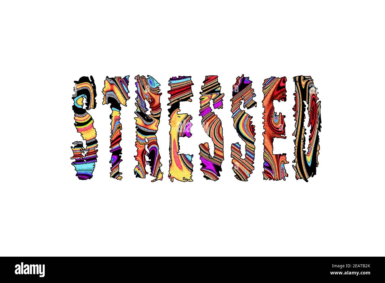 Stressed word, Banner, Poster and Sticker, with clipping path Stock ...