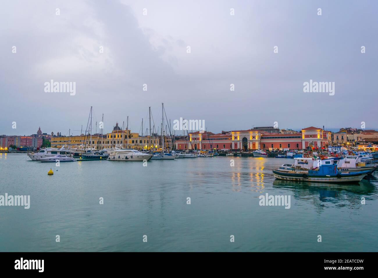 View of the port of Catania, Sicily, Italy Stock Photo - Alamy
