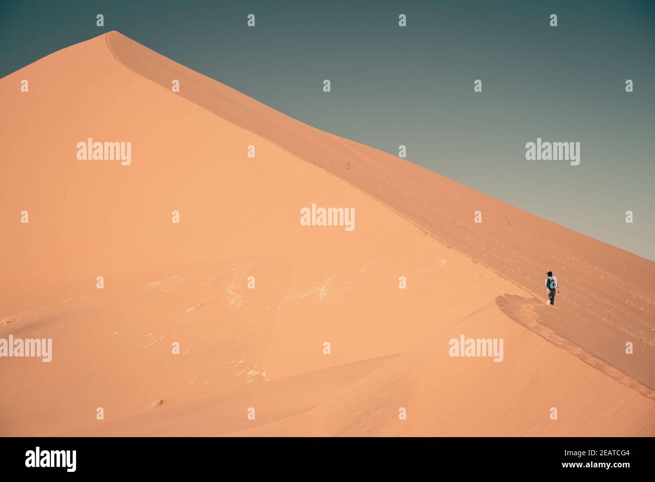 Namibian desert landscape with dramatic warm light Stock Photo - Alamy