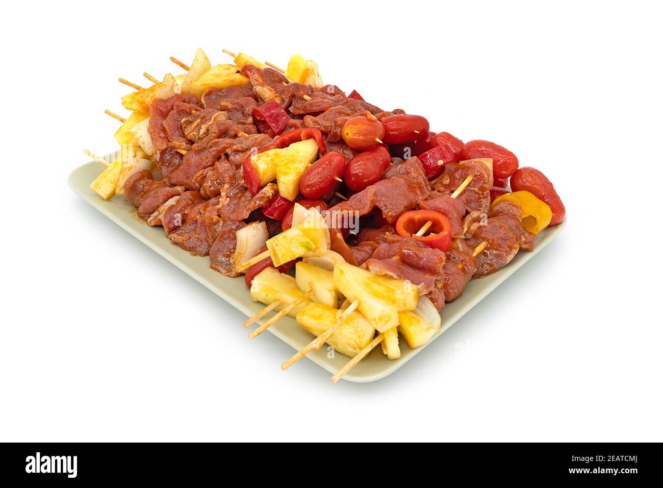 Barbecue Meat On Stick Stock Photo - Alamy