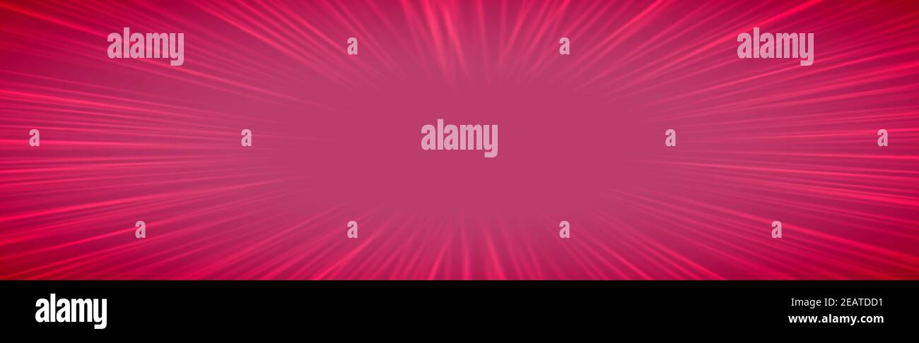 Panoramic red comic zoom with lines - illustration Stock Photo - Alamy