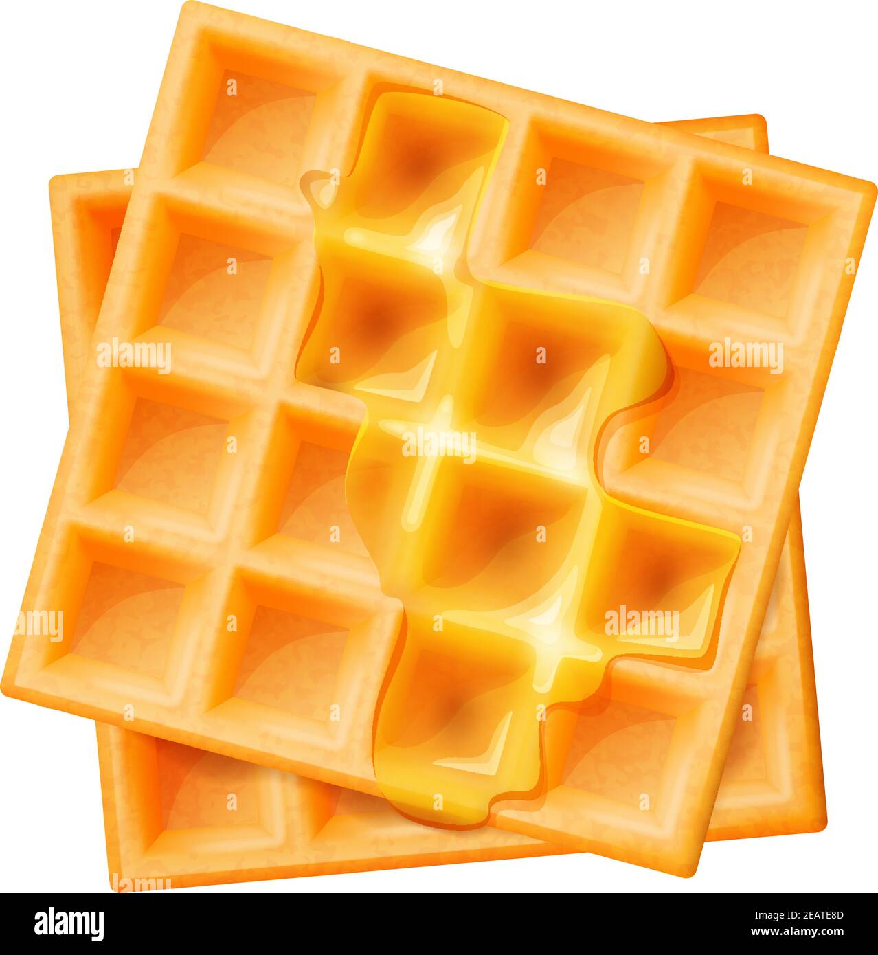 Honey waffle vector vectors hi-res stock photography and images - Alamy