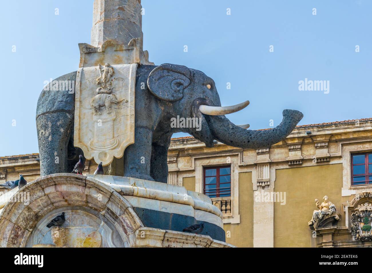 Elephant fountain in Catania, Sicily, Italy Stock Photo - Alamy