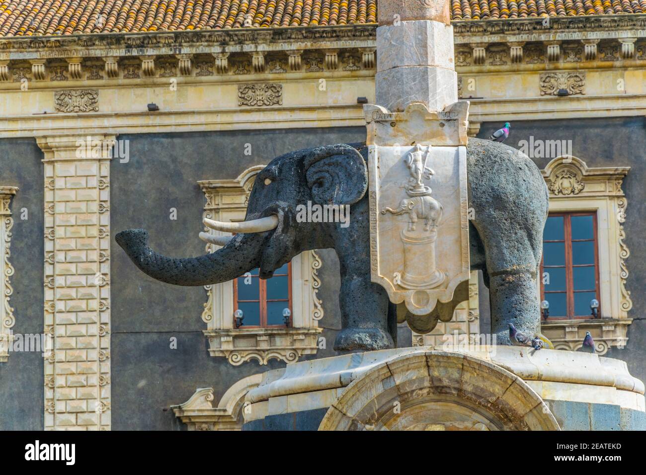 Elephant fountain in Catania, Sicily, Italy Stock Photo - Alamy