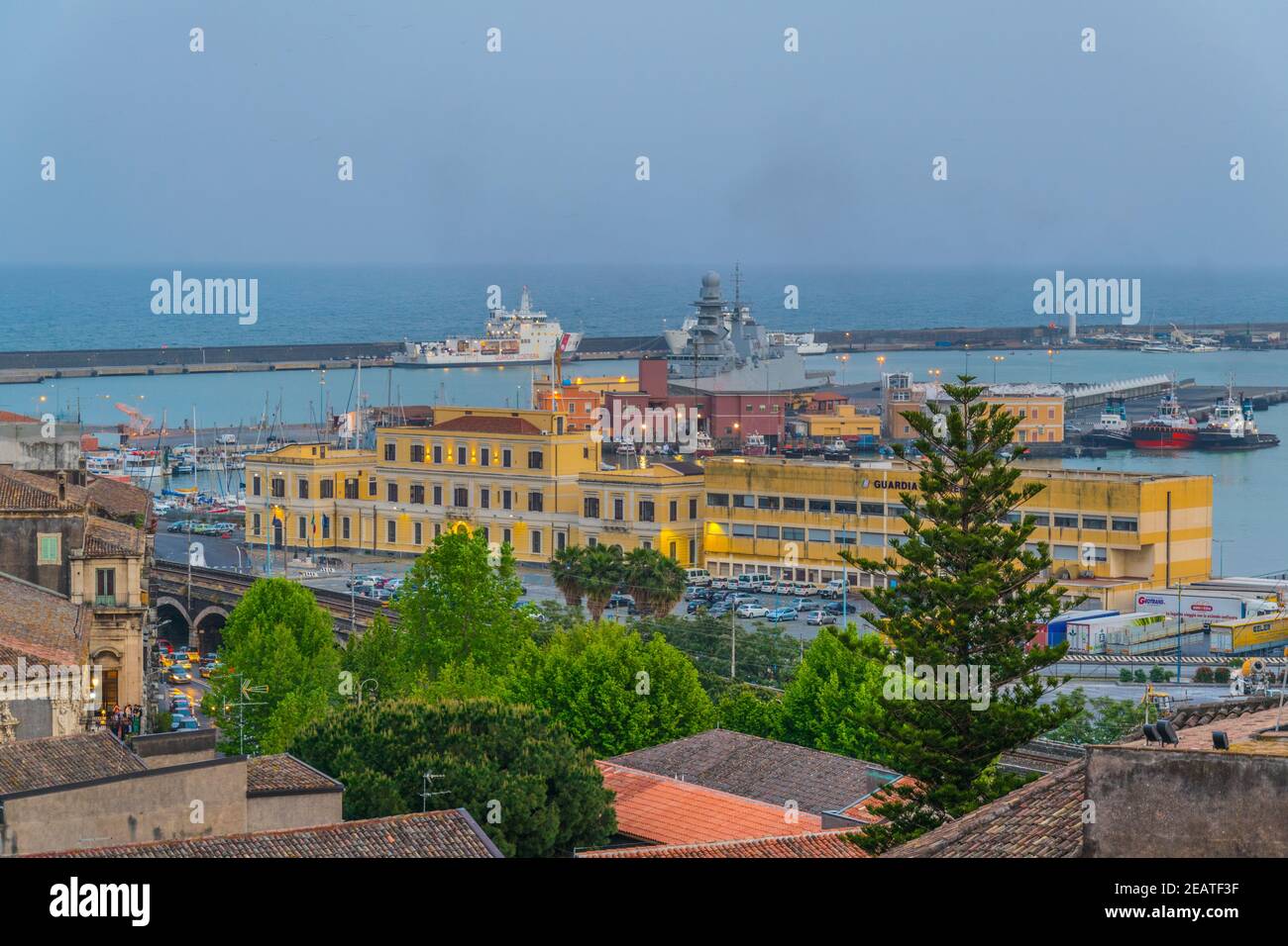 Aerial view of Port of Catania, Sicily, Italy Stock Photo - Alamy