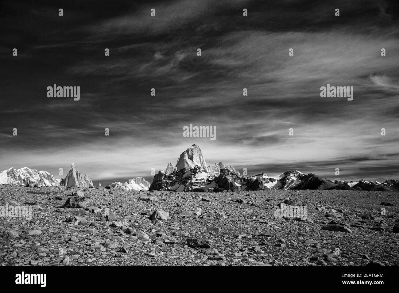 Patagonia landscape Black and White Stock Photos & Images - Alamy