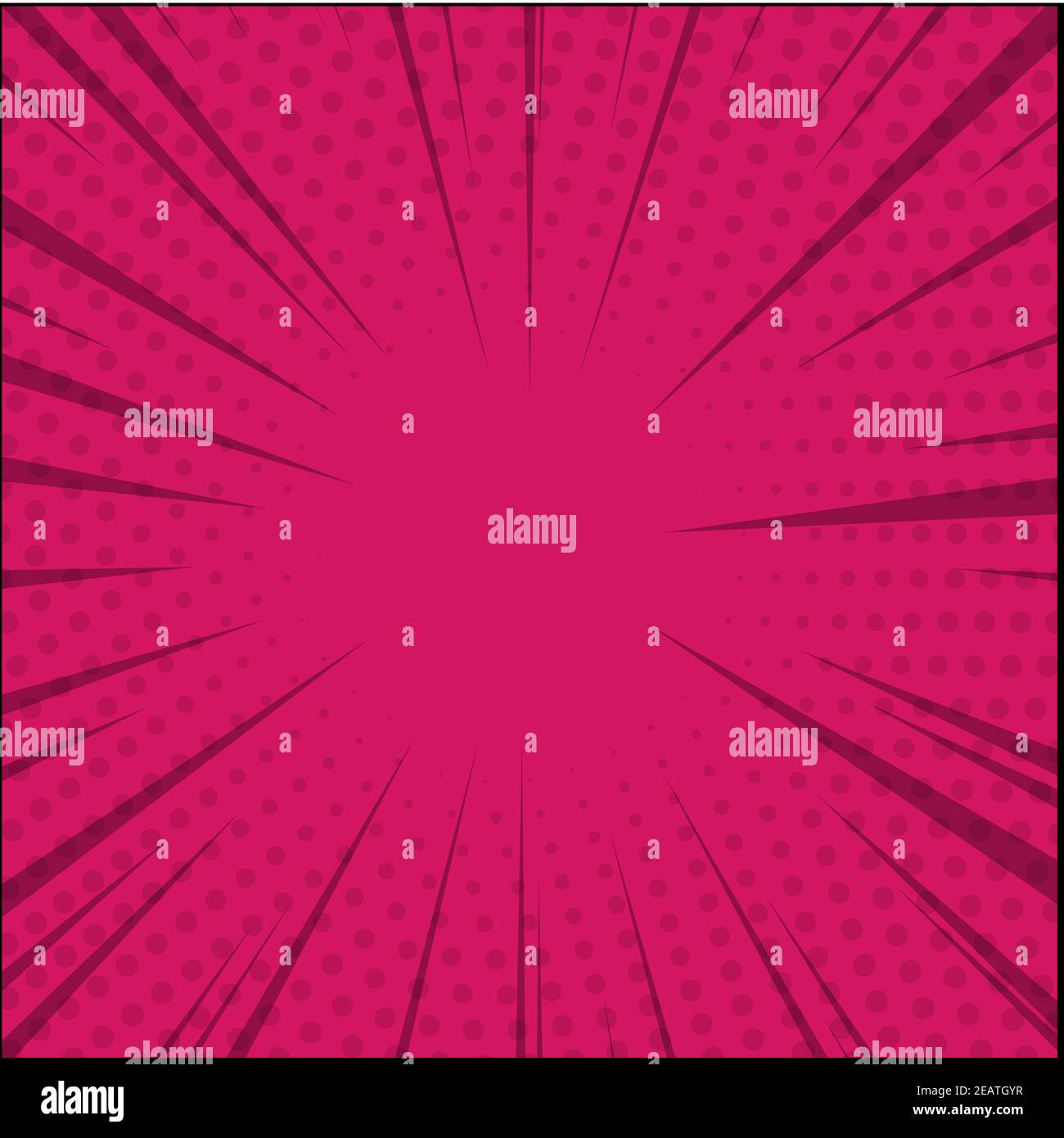 Red comic zoom with lines and dots Stock Photo - Alamy
