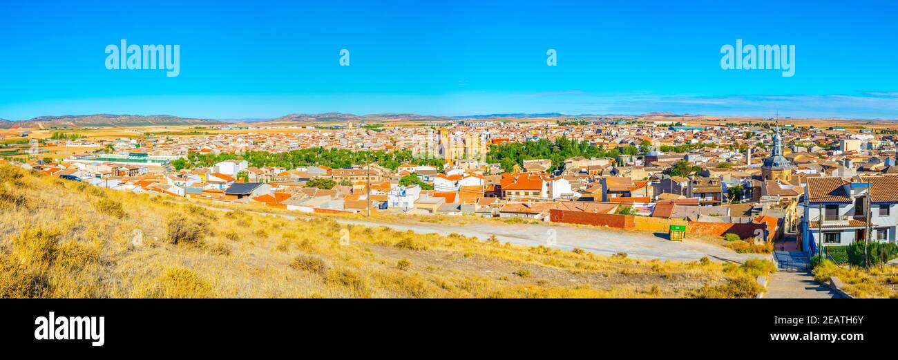 Aerial view of Consuegra, Spain Stock Photo - Alamy