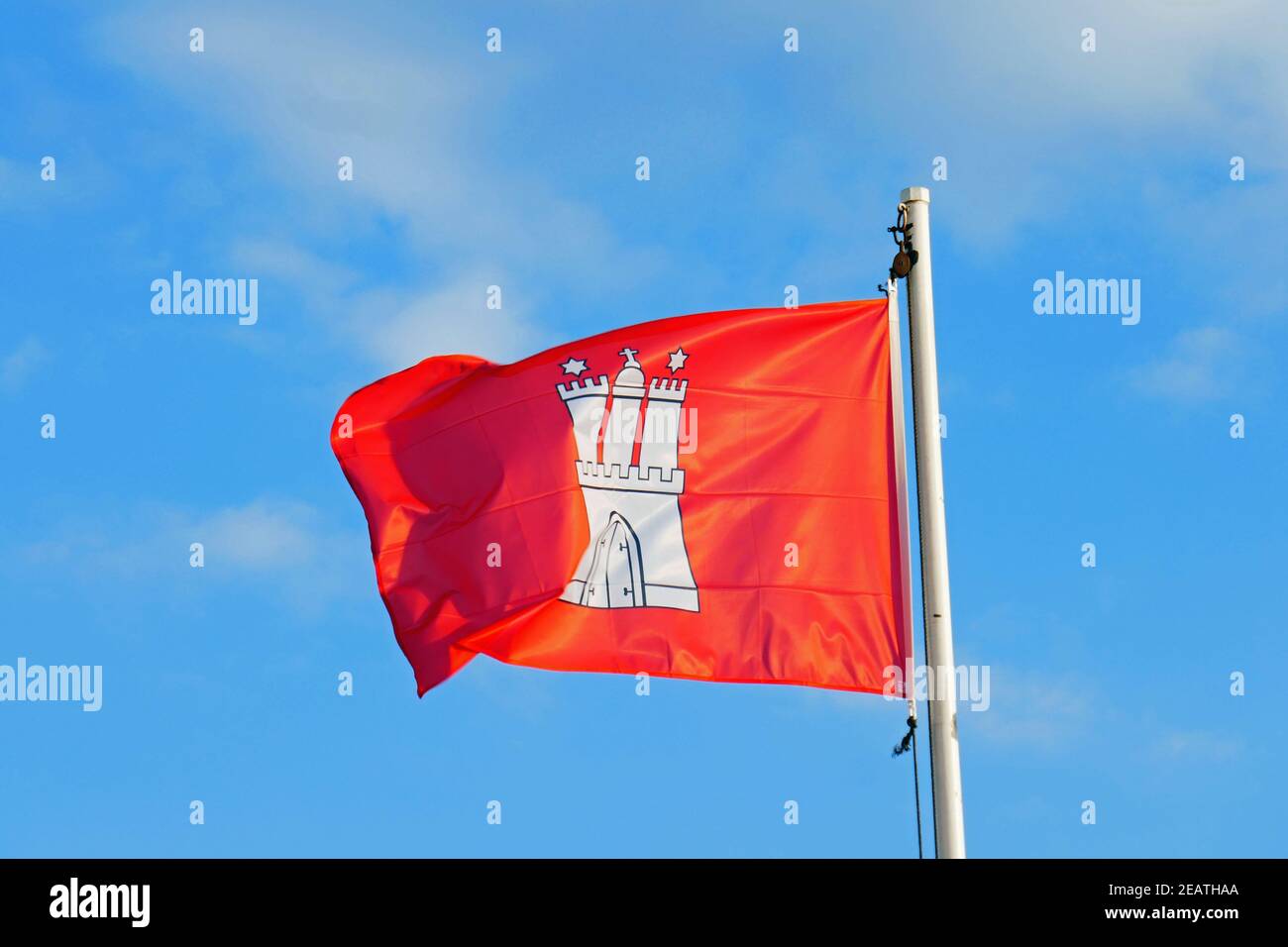 Flag of Hamburg Stock Photo - Alamy