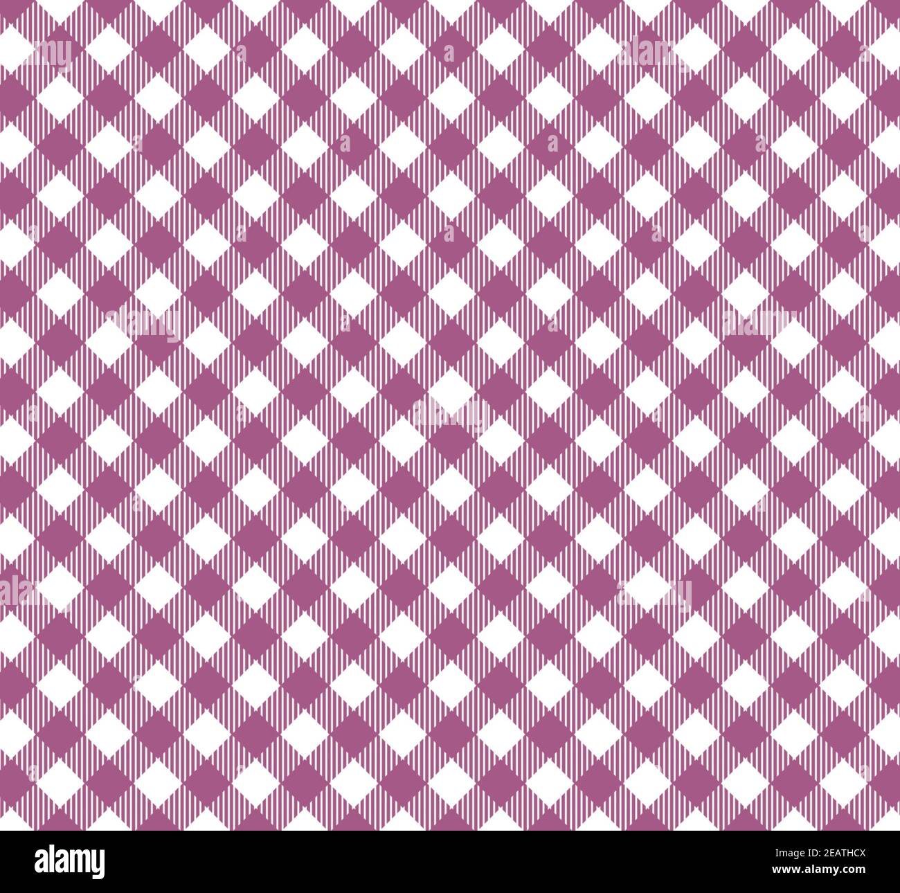 Purple and white checkered tablecloth background Stock Photo - Alamy