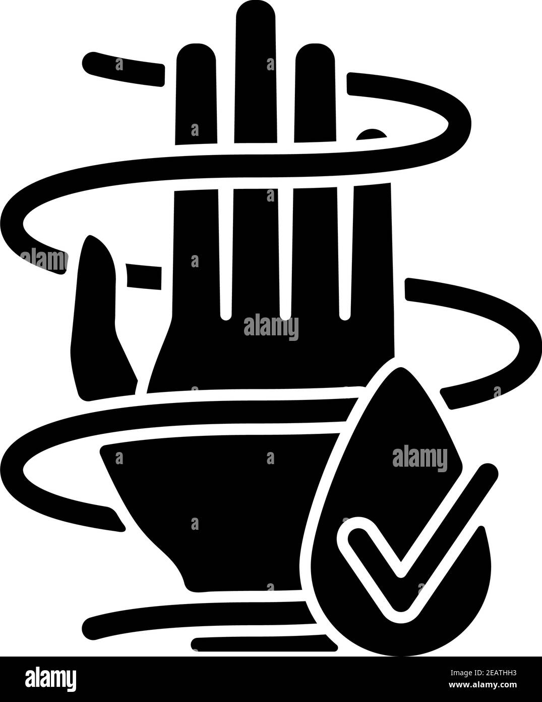 Dermatologically tested black glyph icon Stock Vector Image & Art - Alamy