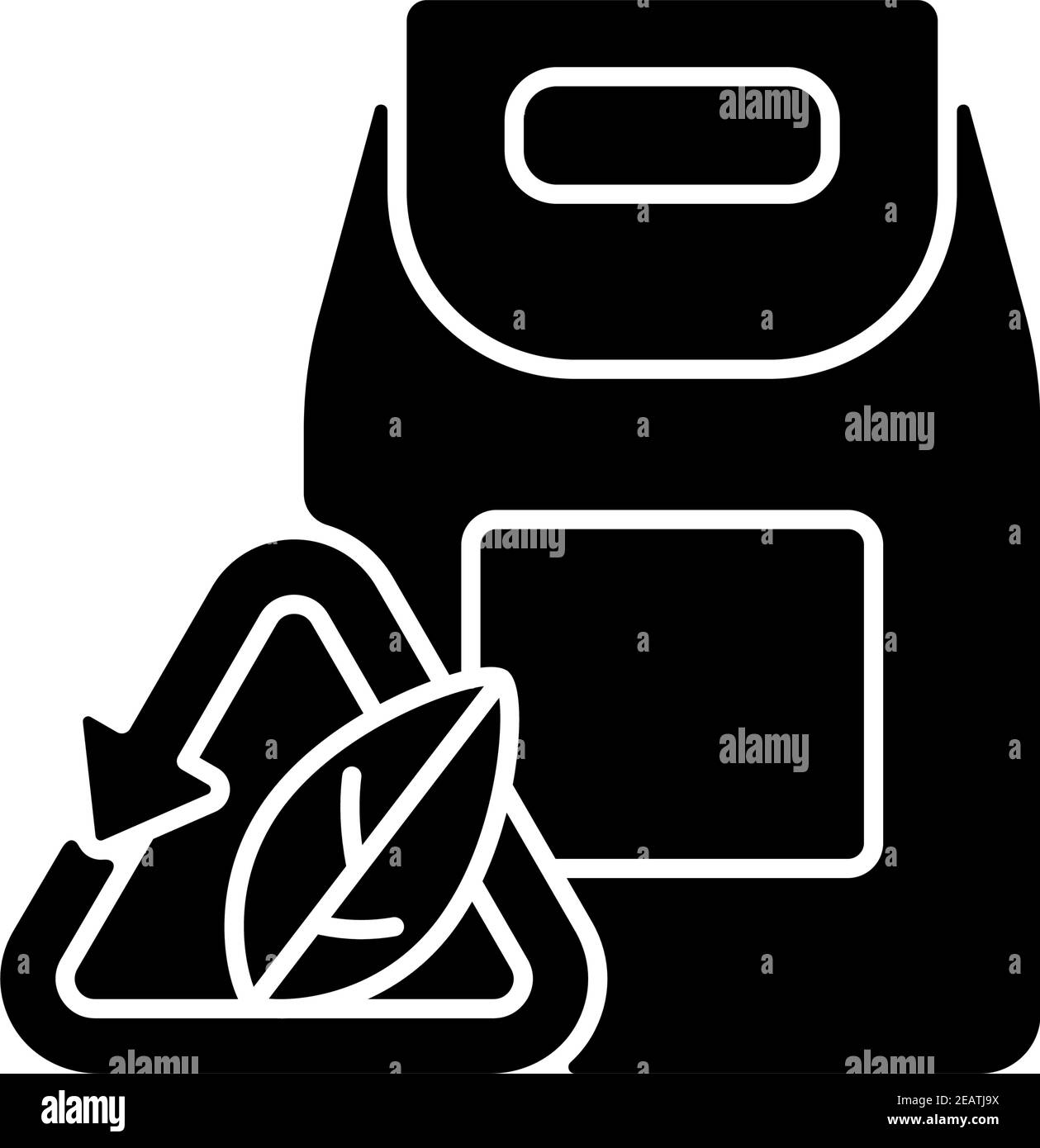 Biodegradable packaging black glyph icon Stock Vector Image & Art - Alamy
