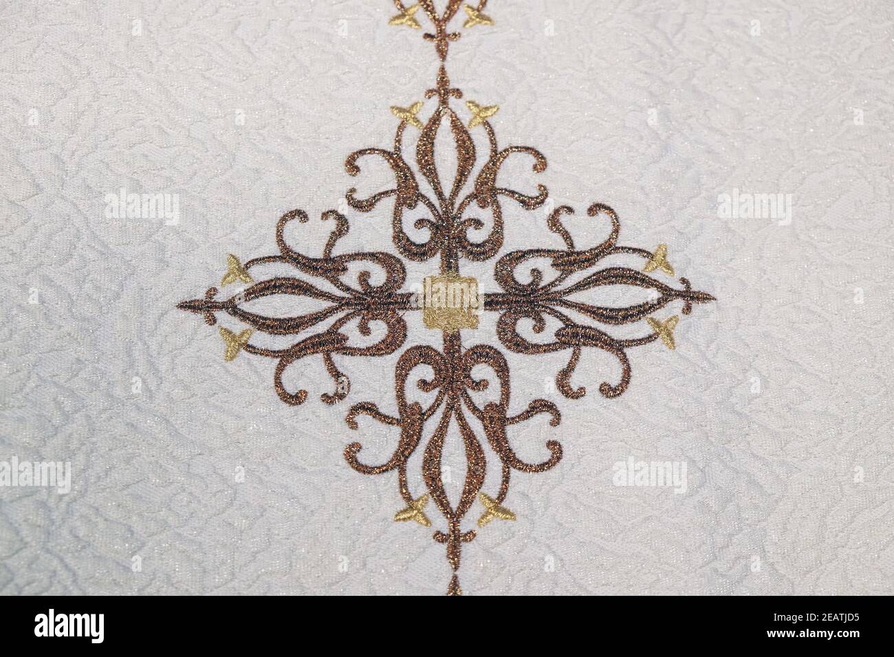 Cross, detail of church vestment made by the Sisters of Charity of ...