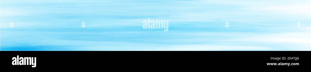 Realistic blue watercolor panoramic texture on white background Stock ...