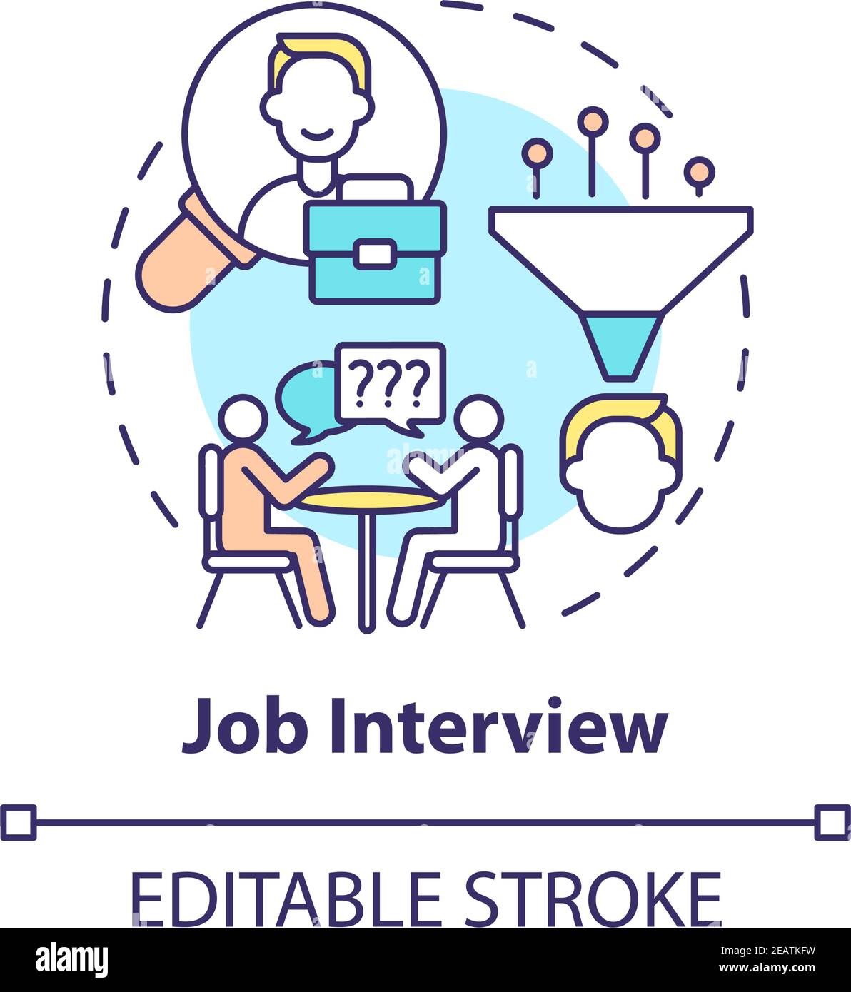 Job interview concept icon Stock Vector Image & Art - Alamy
