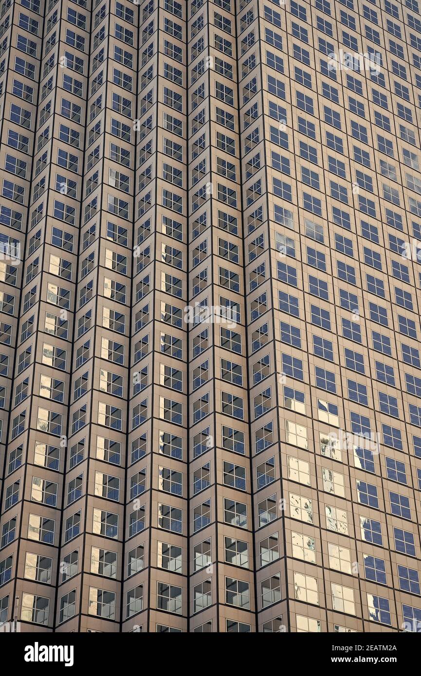 Perspective view. High-rise housing. Modern building. Tower building ...