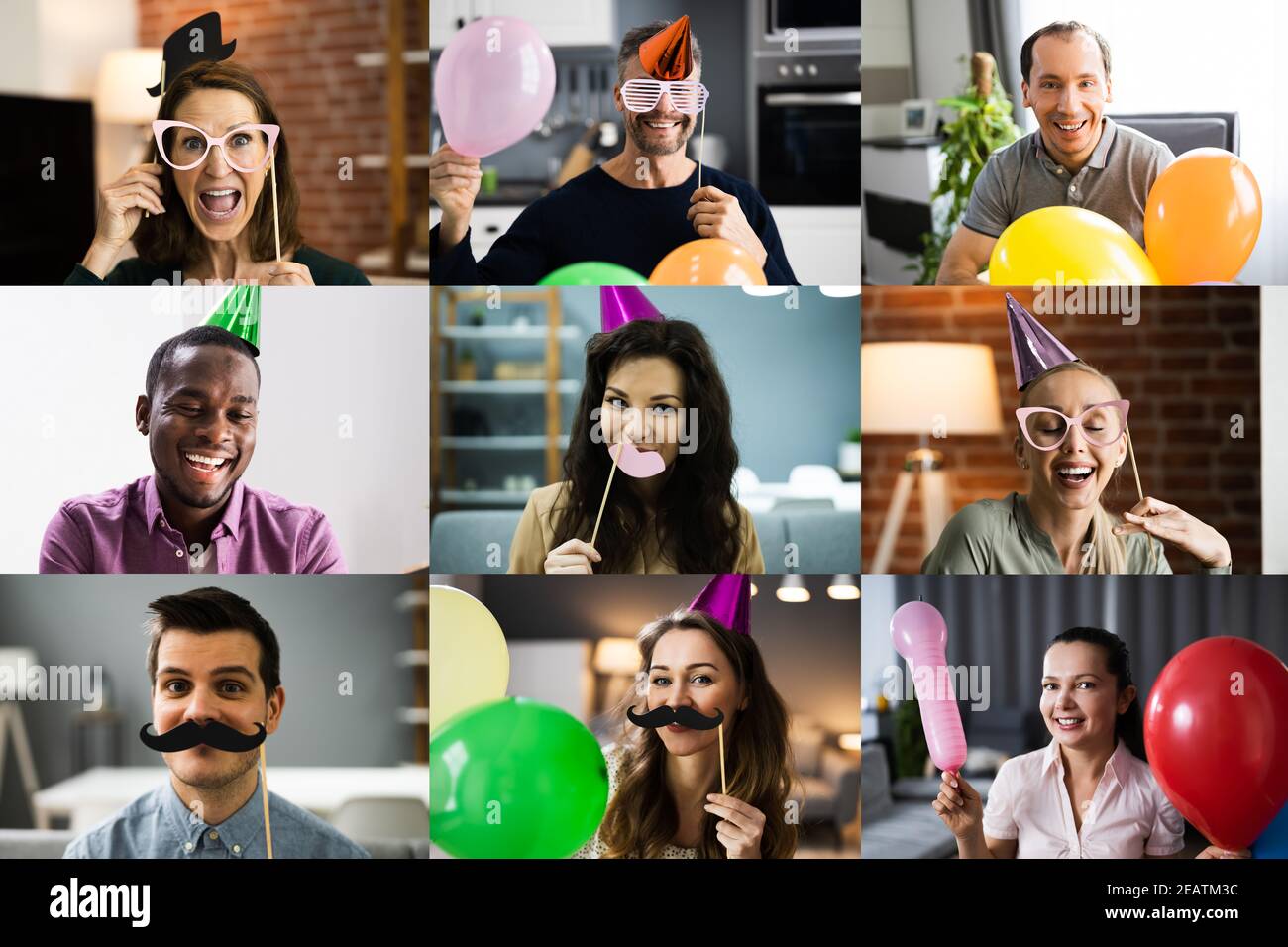 Group Of People Partying Stock Photo - Alamy