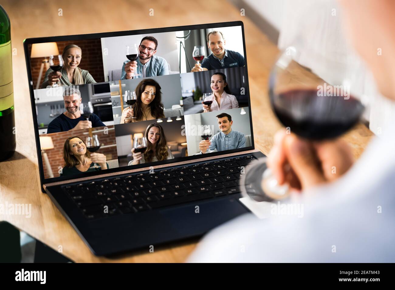 Virtual Wine Tasting Stock Photo - Alamy