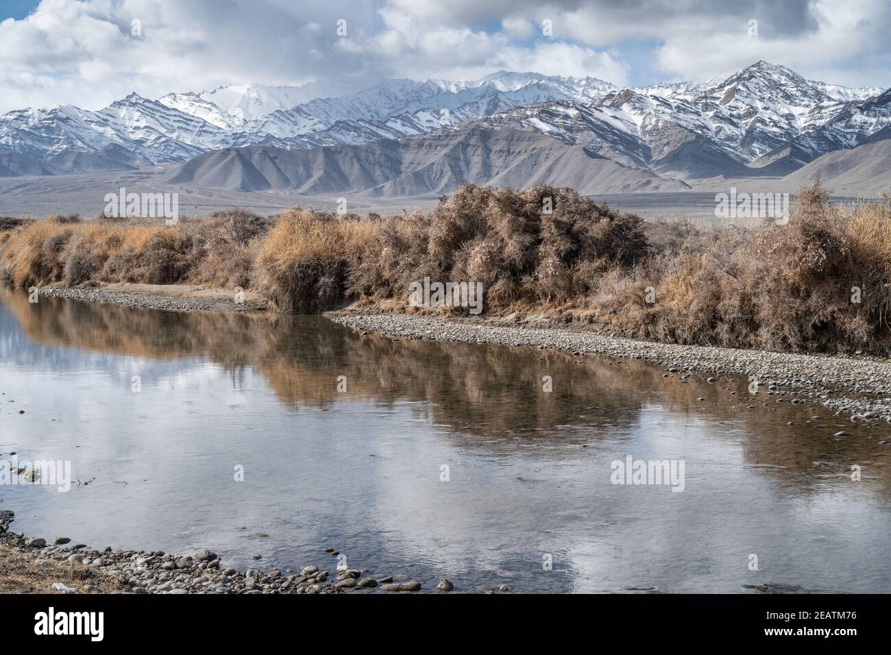 River landscape near Leh, Ladakh Stock Photo - Alamy