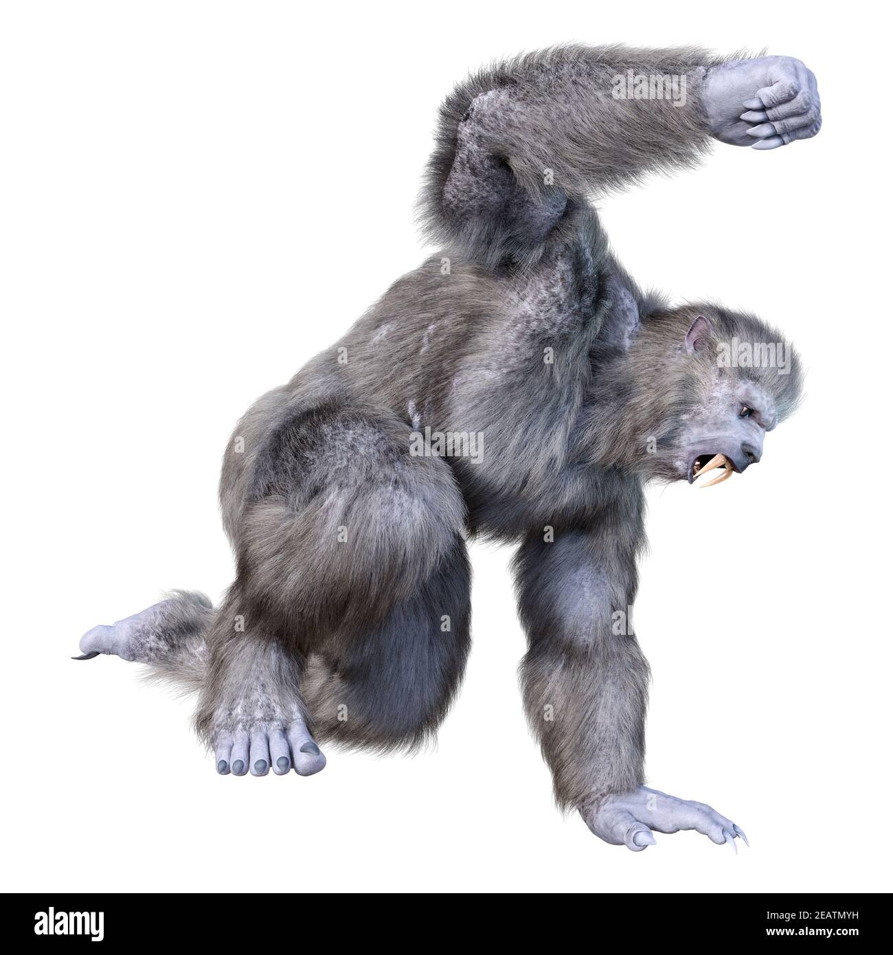 3D Rendering Snow Beast on White Stock Photo - Alamy