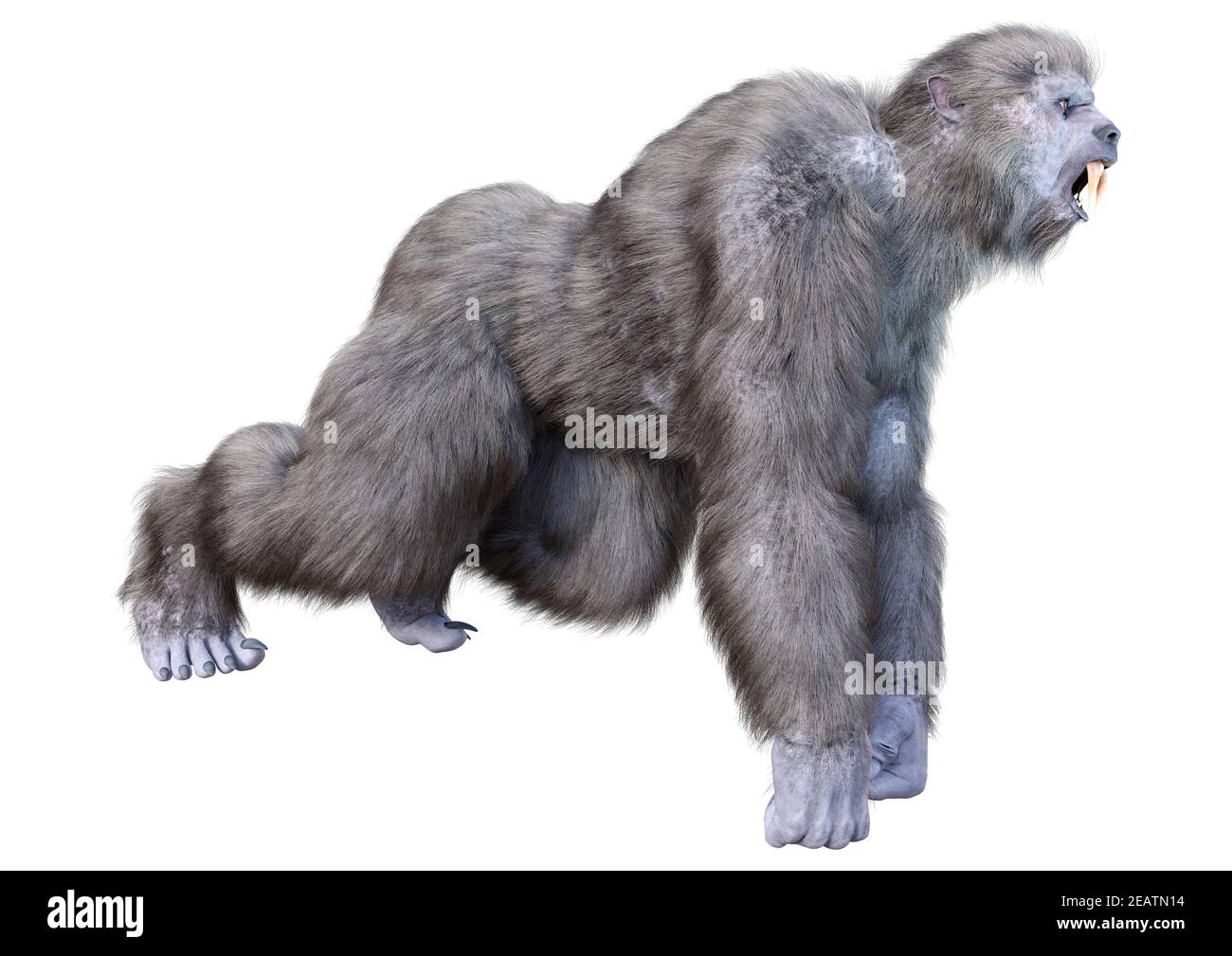 3D Rendering Snow Beast on White Stock Photo - Alamy