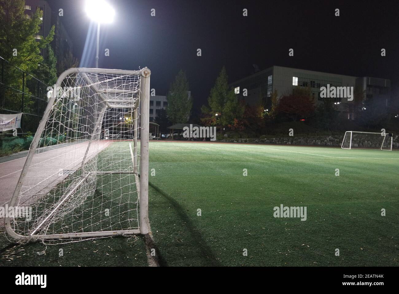 Goal football stadium empty hi-res stock photography and images - Alamy
