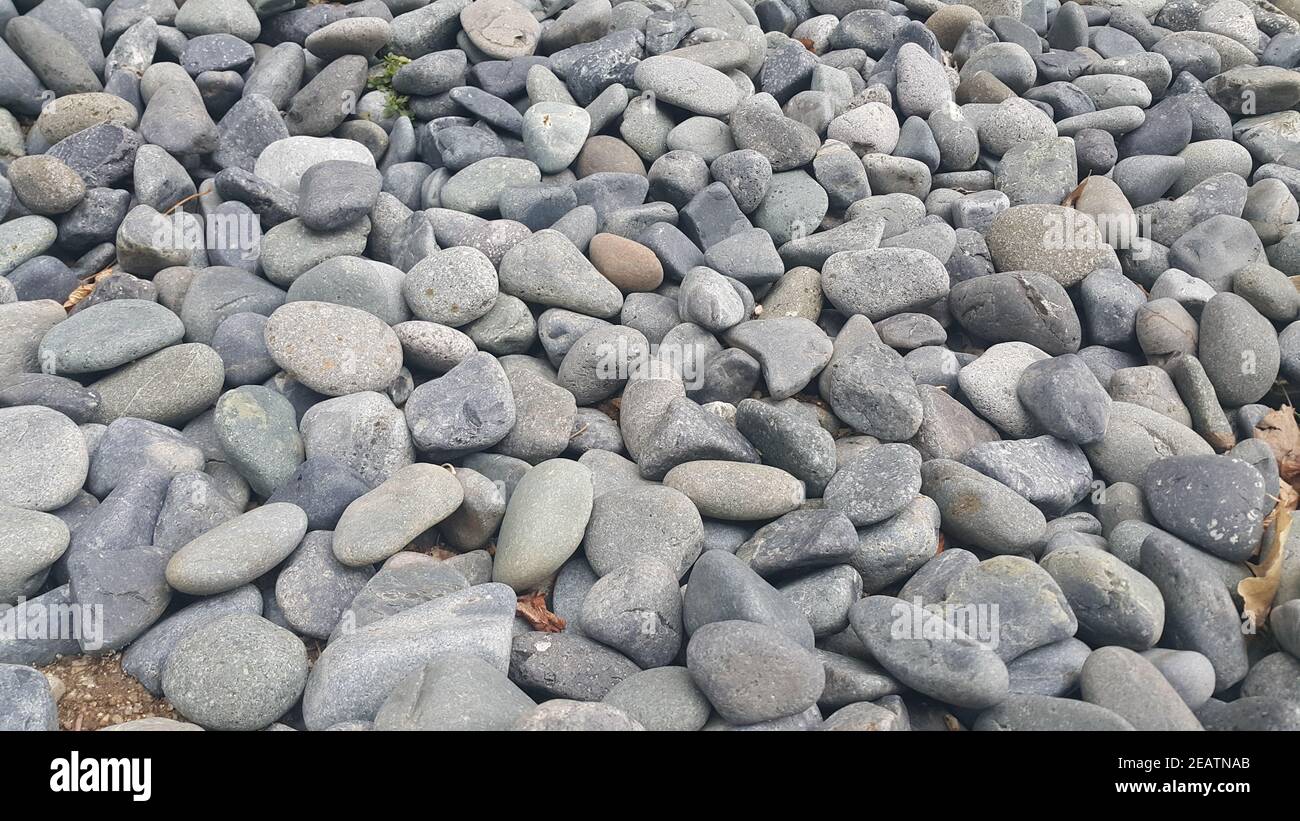 Rock Pebbles, small, rounded, smooth rocks. Texture background for text ...
