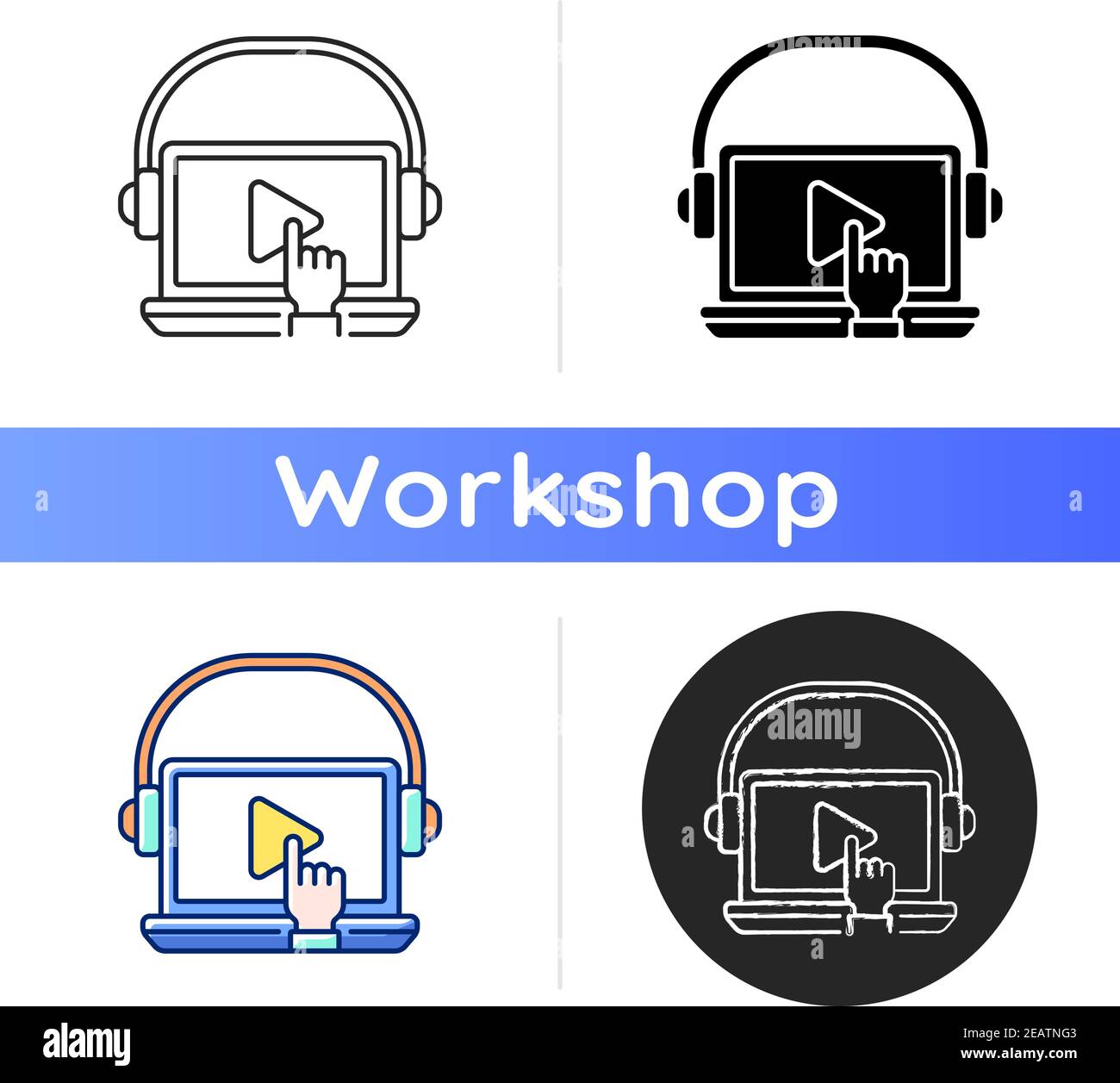 On-demand webinar icon Stock Vector Image & Art - Alamy