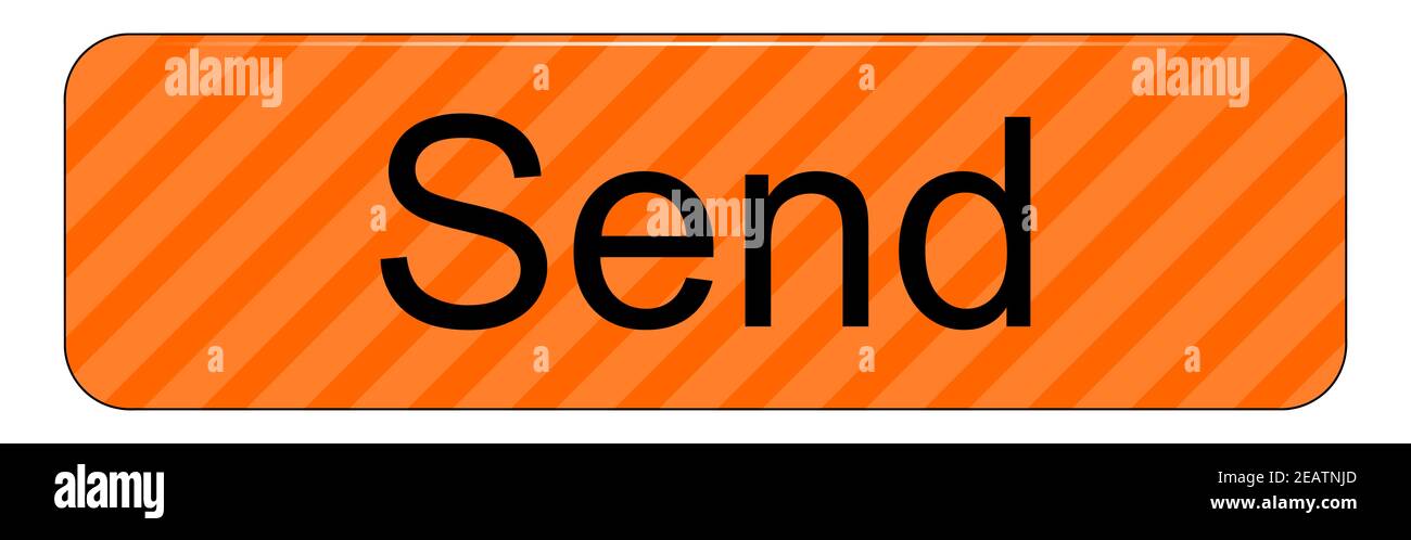 orange Send Button on white background - illustration Stock Photo - Alamy