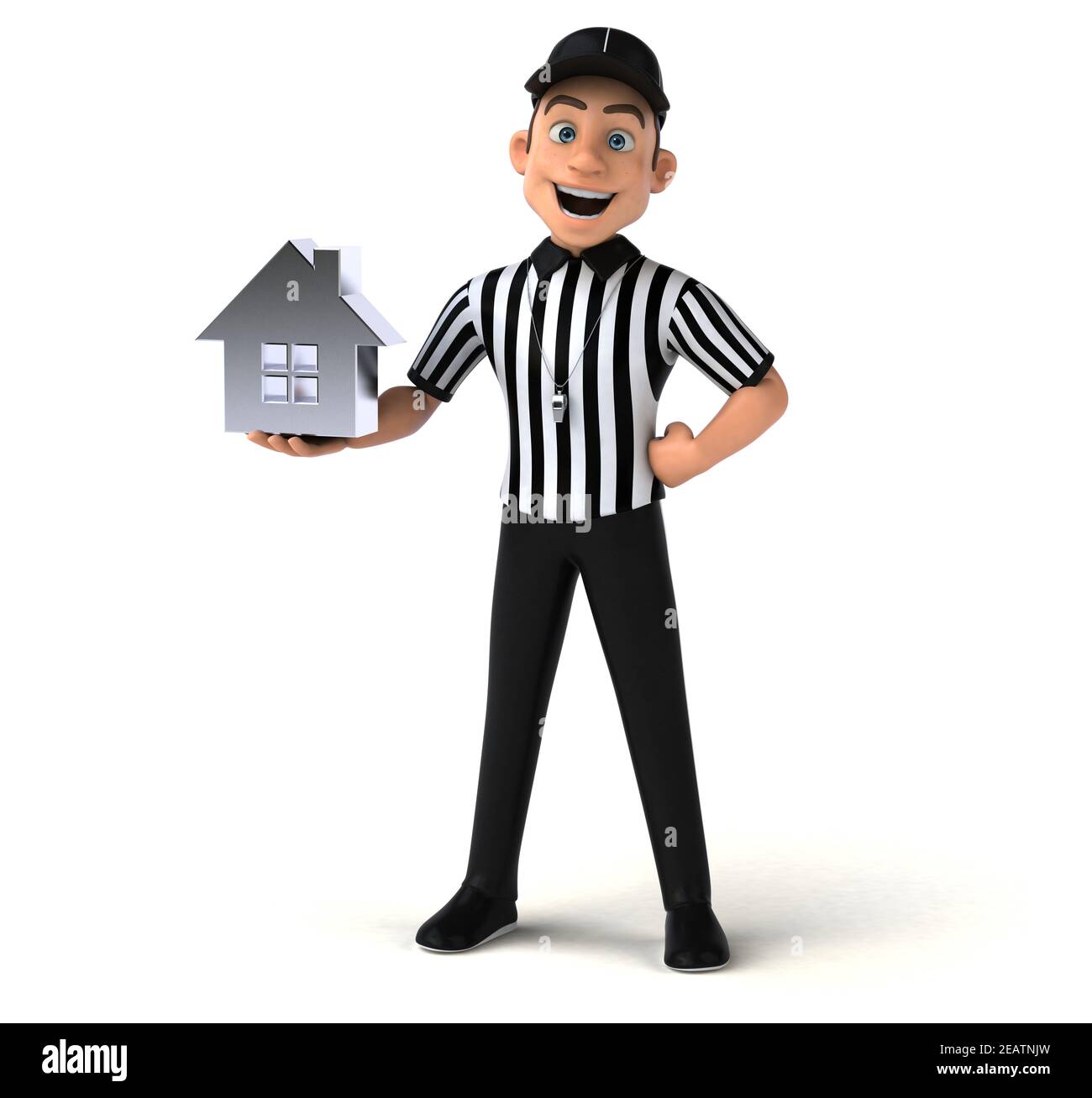 Fun 3D Illustration of an american Referee Stock Photo - Alamy