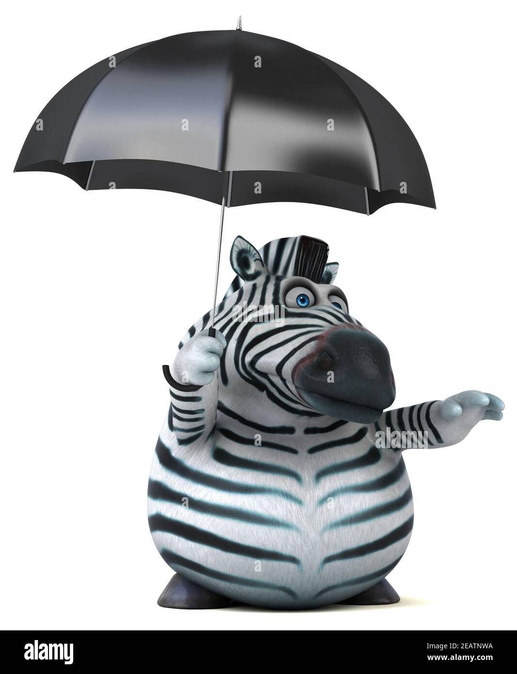 Fun zebra - 3D Illustration Stock Photo - Alamy