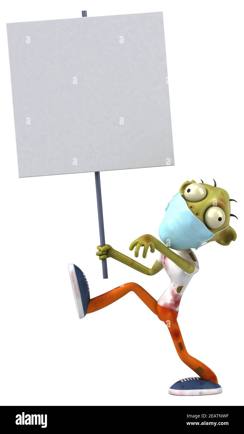 Green virus character cartoon Cut Out Stock Images & Pictures - Alamy