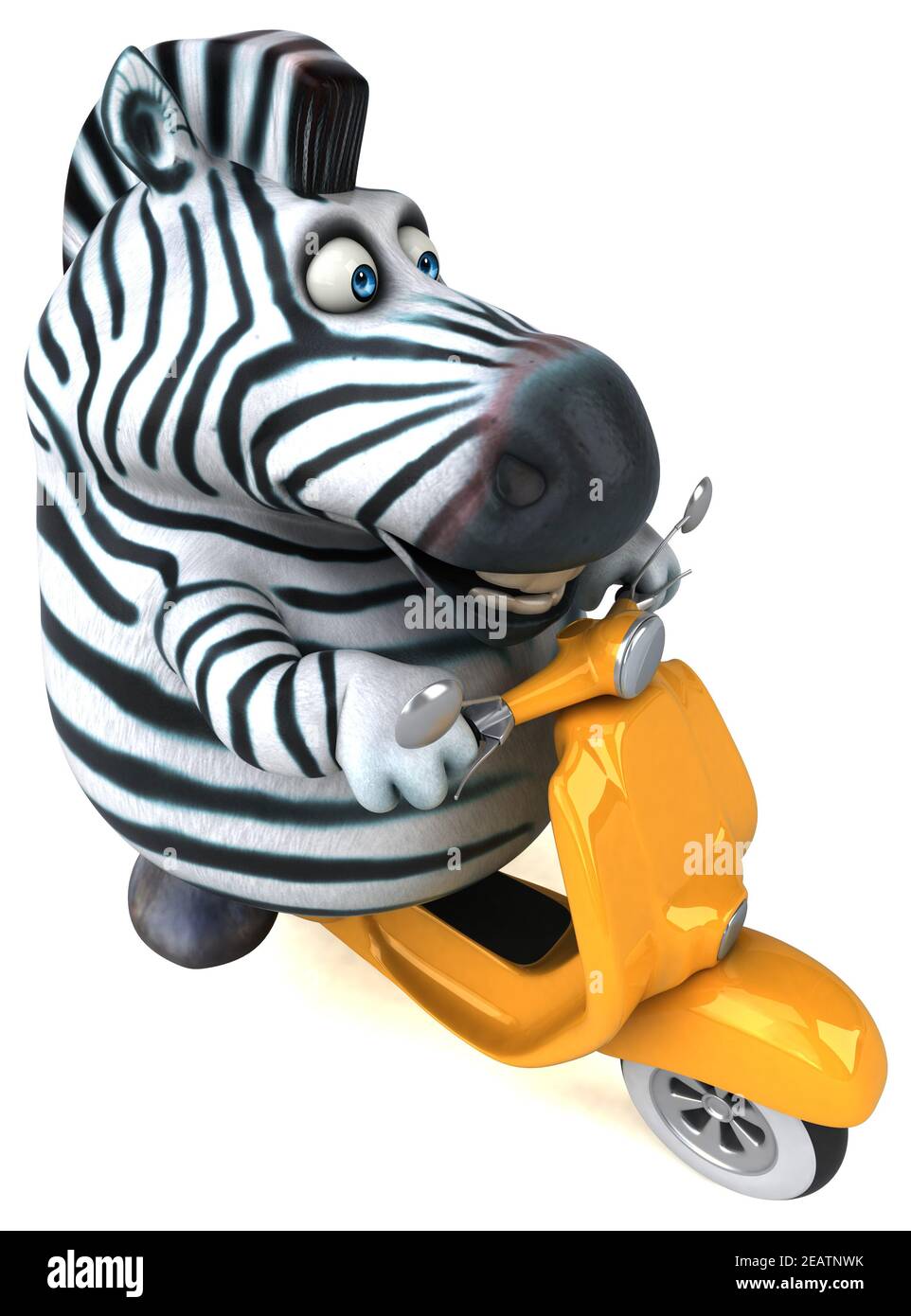Fun zebra - 3D Illustration Stock Photo - Alamy