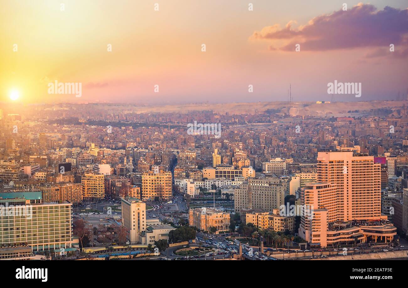 Sunny sunset in Cairo Stock Photo - Alamy
