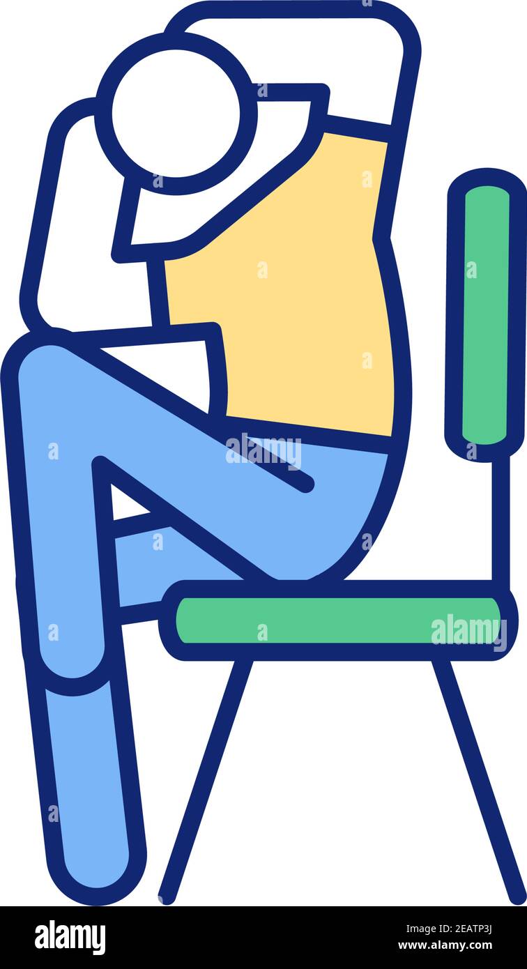 Chair exercises RGB color icon Stock Vector Image & Art - Alamy