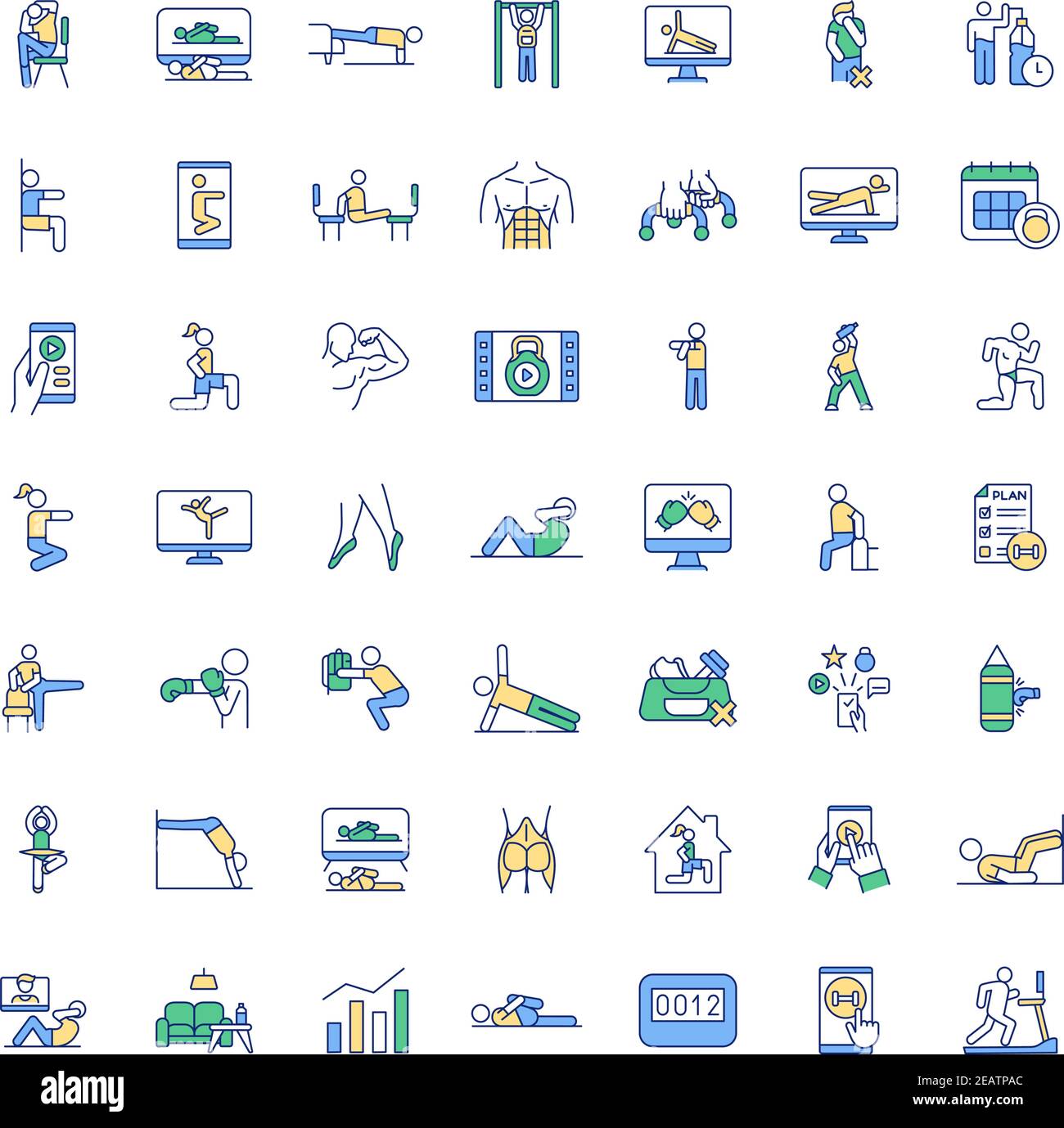 Fitness home pilates online Cut Out Stock Images & Pictures - Alamy