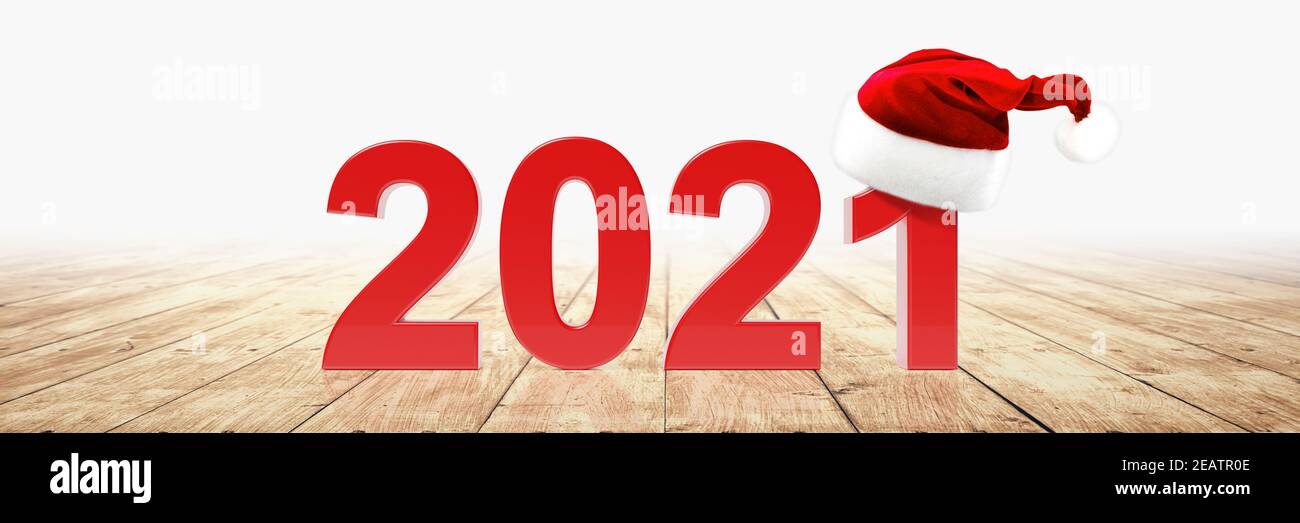 Happy New Year Background. Start in 2021. 3D illustration Stock Photo ...