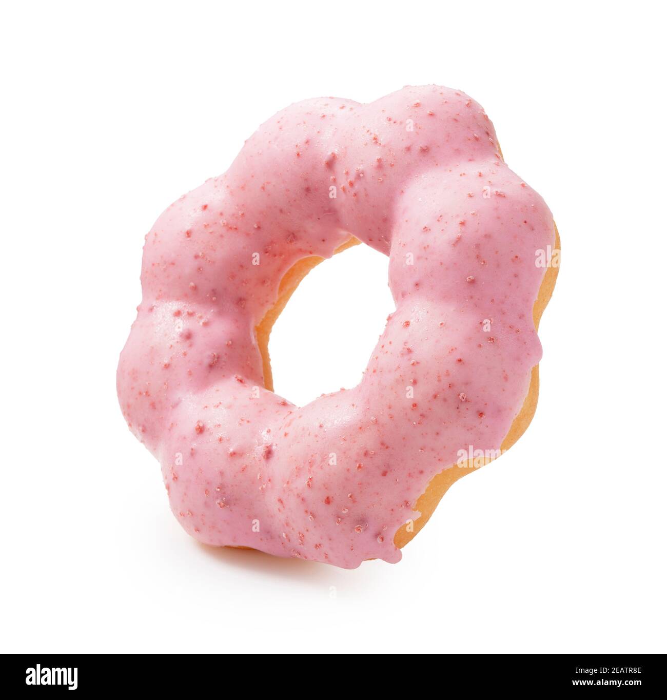 Pink donuts placed on a white background Stock Photo - Alamy